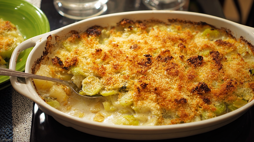 Gratinert stangselleri med ost